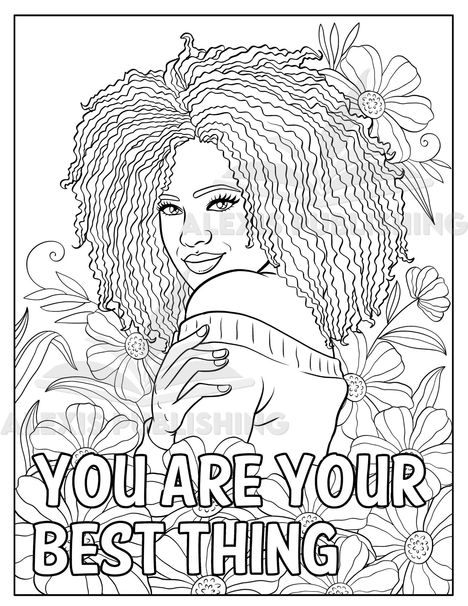 Black Women: Coloring Book 9 Brown Girls Inspirational | Etsy