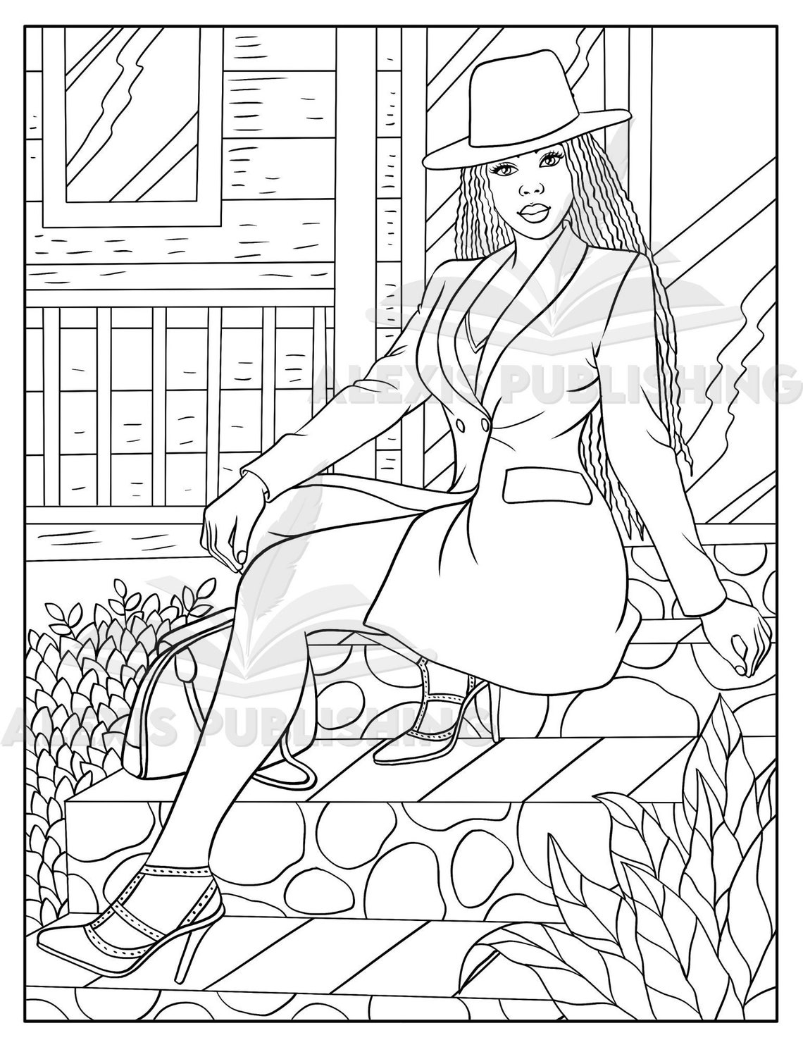 Adult Coloring Page instant Download Beautiful Black Women - Etsy