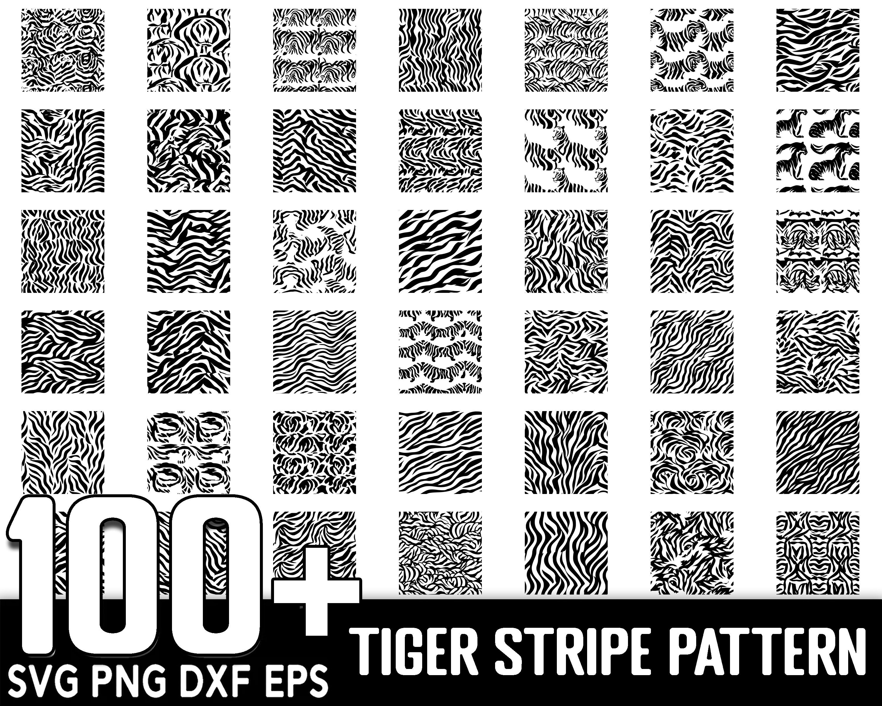 Tiger Stripe Seamless Pattern SVG Bundle (digital Download) - Etsy