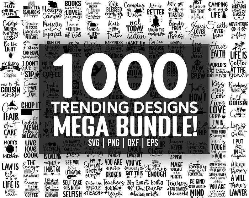 Big SVG Bundle Svg Files for Cricut Svg Files Svg Designs - Etsy