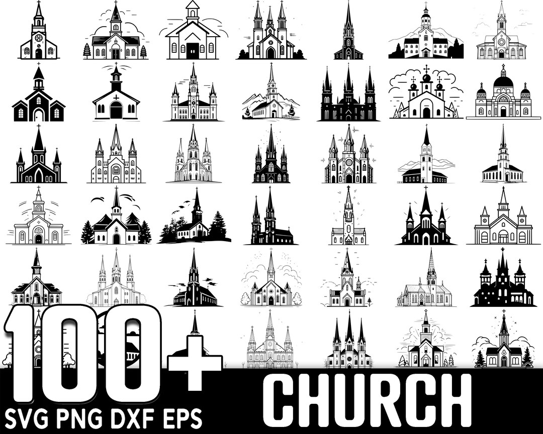 100+ Church SVG Bundle, Instant Digital Download, PNG, SVG Cut Files - Etsy