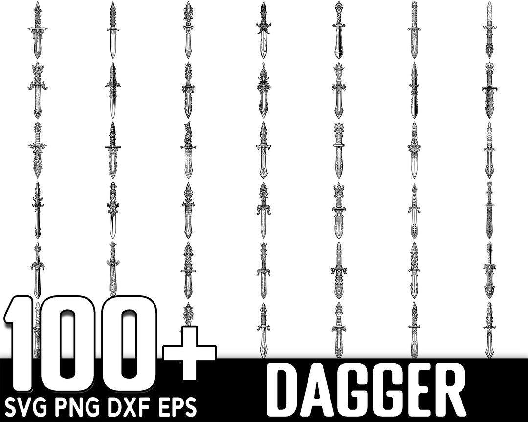 100 Knife/dagger Wrangler SVG Bundle, Instant Digital Download, PNG ...