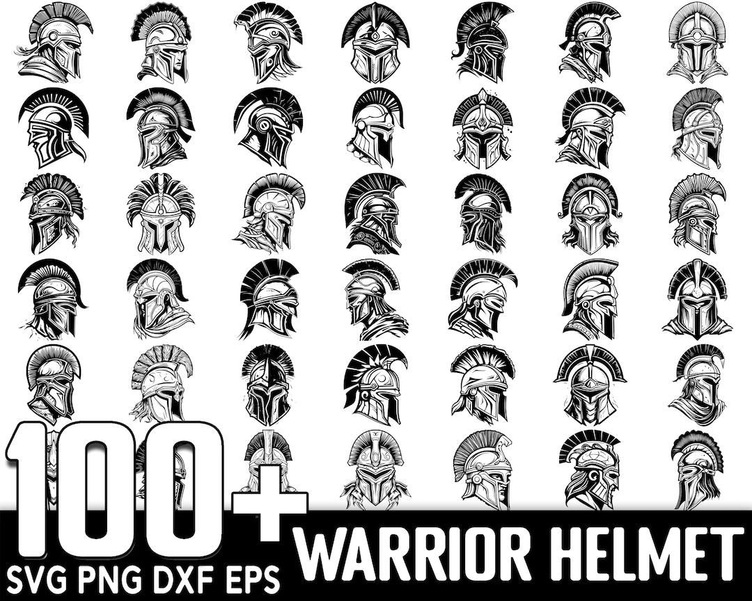 100+ Warrior Helmet SVG Bundle, Instant Digital Download, PNG, SVG Cut ...