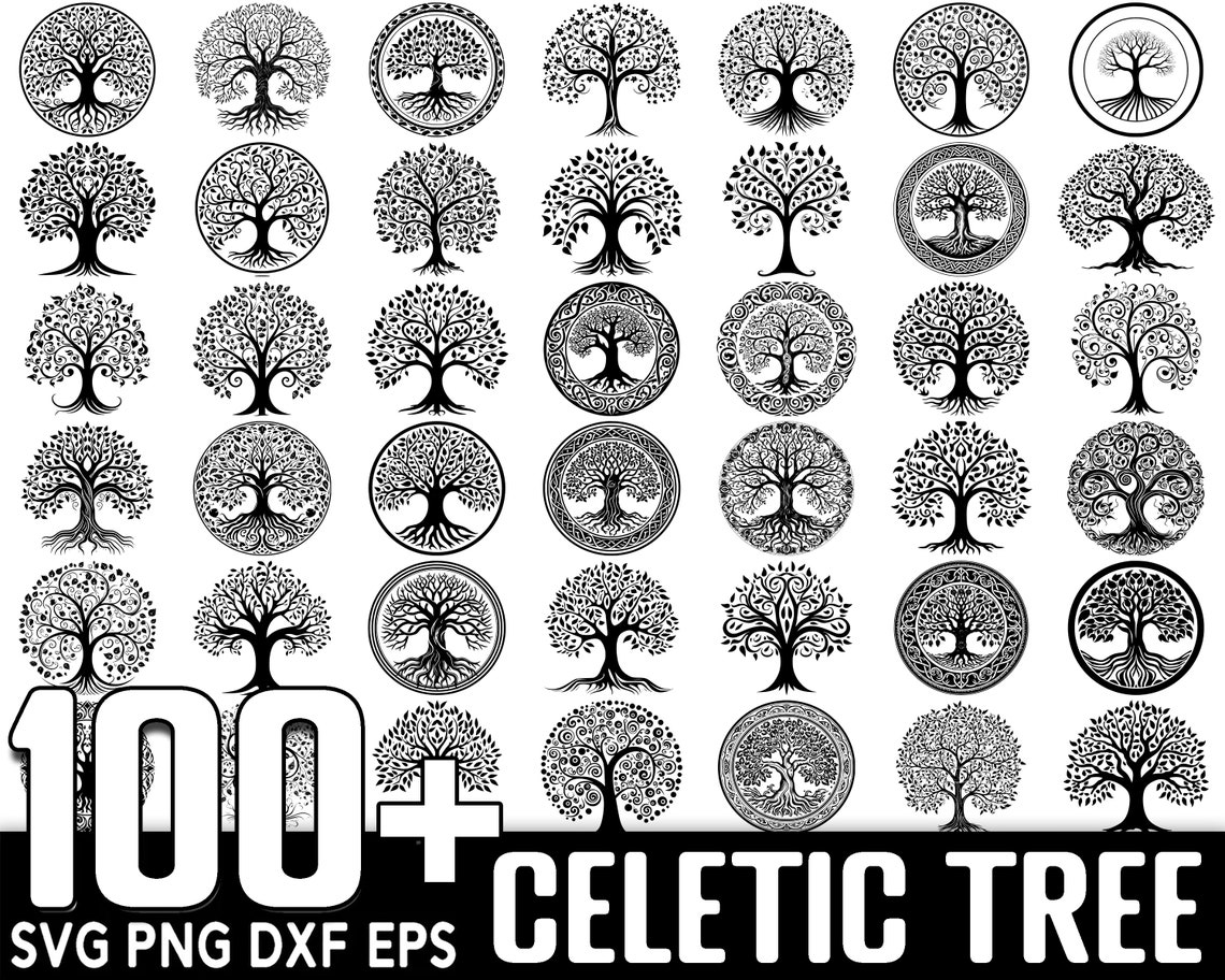 100+ Celtic Tree SVG Bundle, Instant Digital Download, PNG, SVG Cut ...