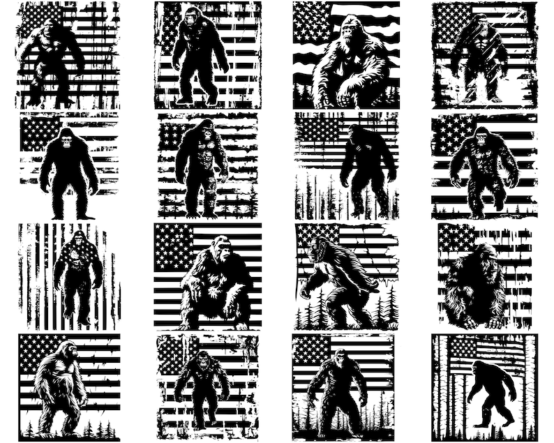 100+ Big Foot With Flag SVG Bundle, Instant Digital Download, PNG, SVG ...