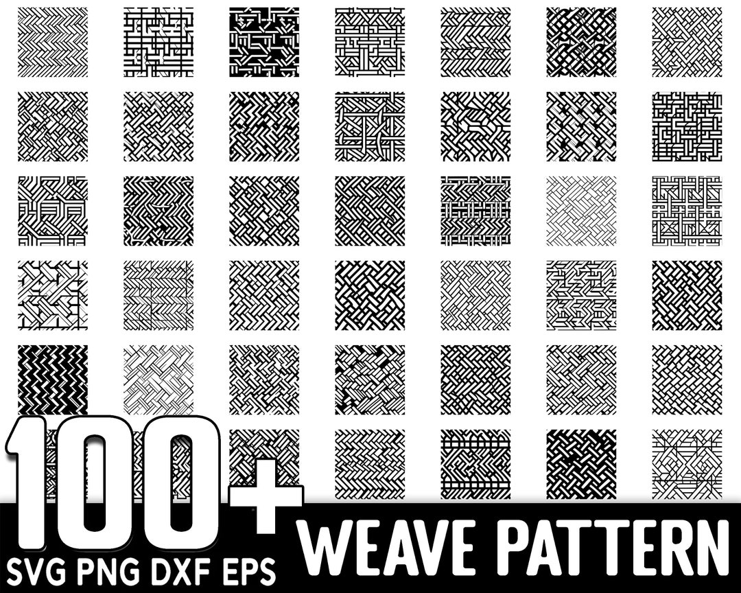 100+ Weave Pattern Seamless Designs: SVG, PNG Cut Files (digital ...