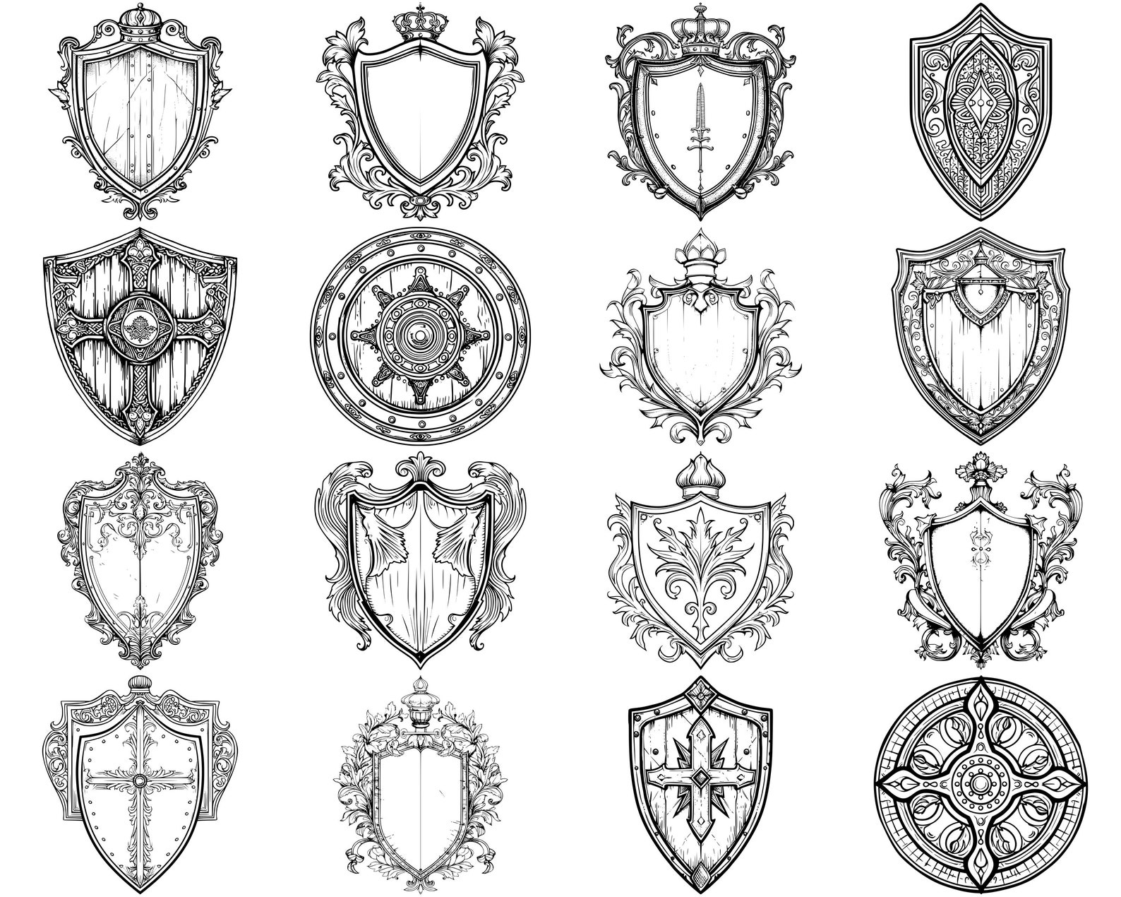 Shield SVG Bundle,instant Digital Download, PNG, SVG Cut Files - Etsy