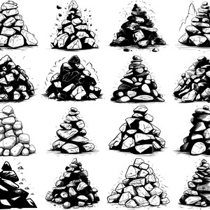 100+ Pile of Stone SVG Bundle, Instant Digital Download, PNG, SVG Cut ...