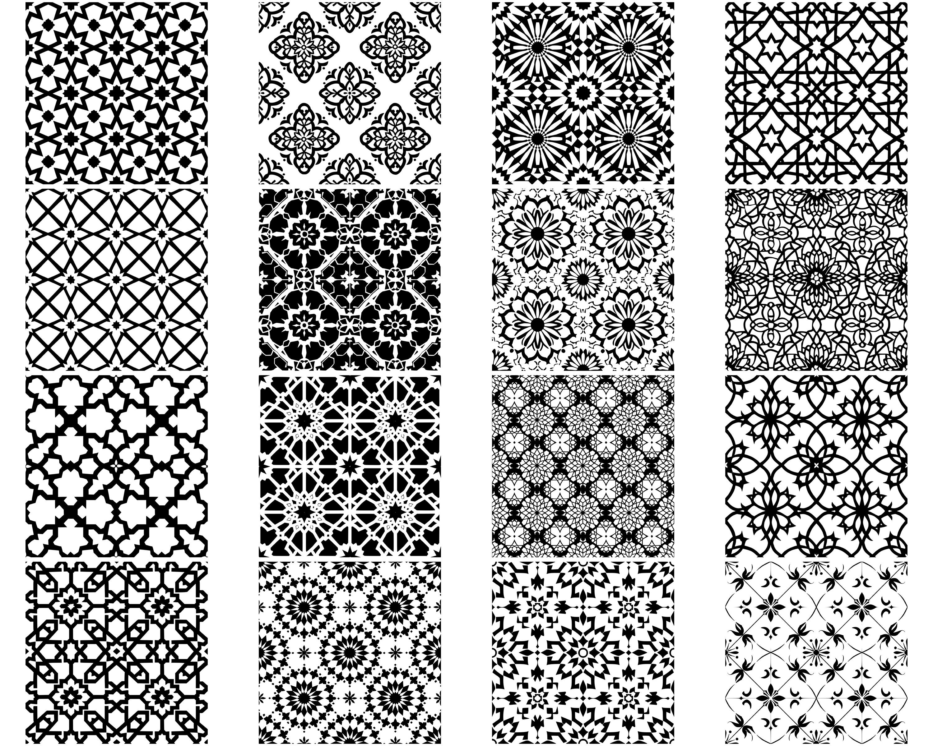 100+ Moroccan Tiles Pattern SVG Bundle,instant Digital Download, PNG ...