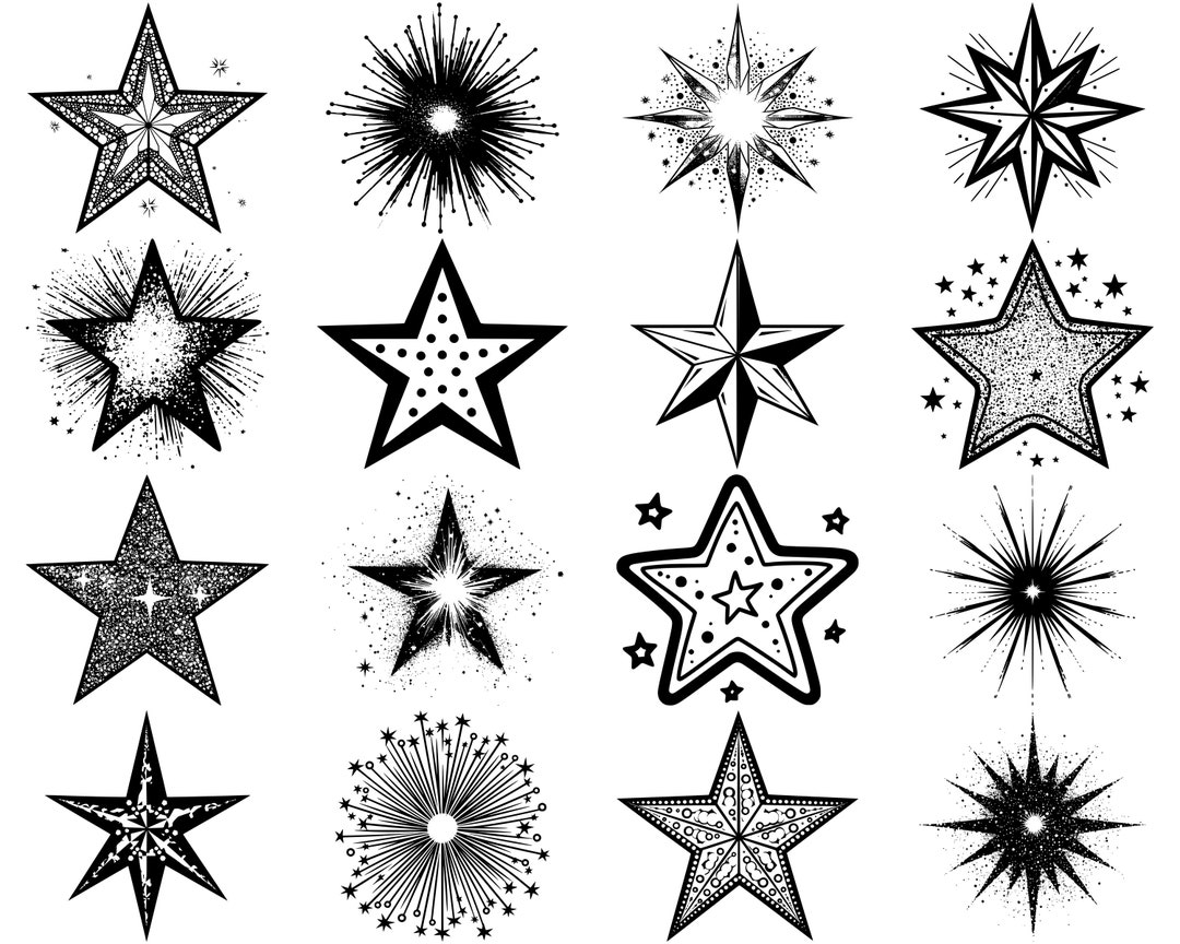 100+ Star SVG Bundle, Instant Digital Download, PNG, SVG Cut Files - Etsy
