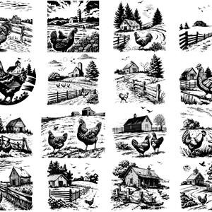 100+ Chicken Farm SVG Bundle, Instant Digital Download, PNG, SVG Cut ...