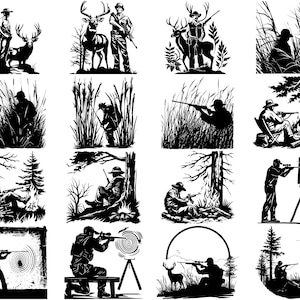 100+ Hunting Scene SVG Bundle, Instant Digital Download, PNG, SVG Cut ...