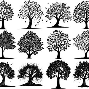 100+ Unique Trees SVG Bundle, Instant Digital Download, PNG, SVG Cut ...