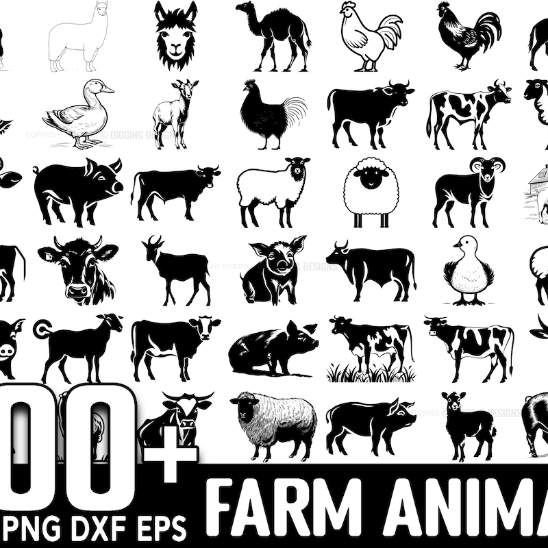Farm Animal Svg - Etsy