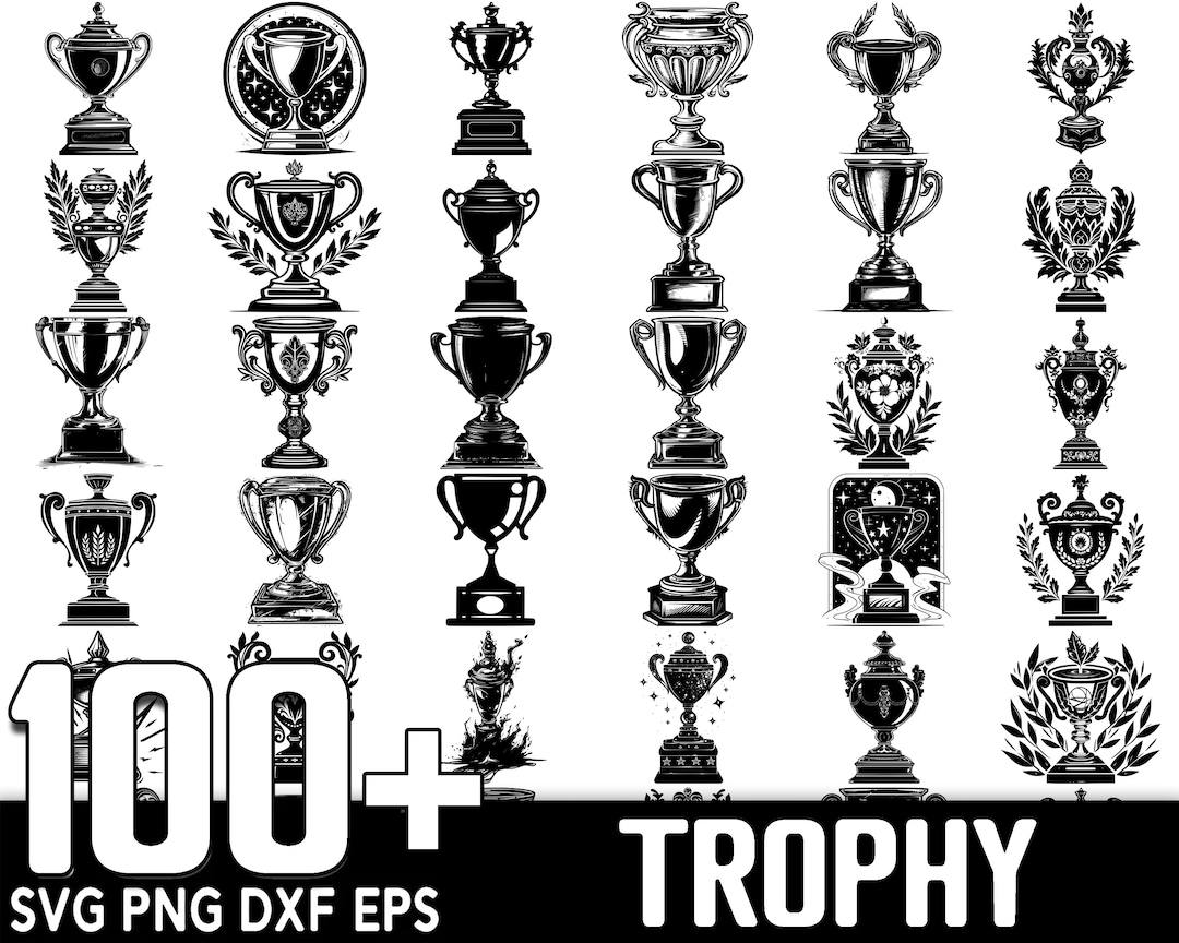 100 Trophy SVG Bundle, Instant Digital Download, PNG, SVG Cut Files - Etsy