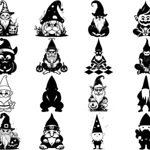 100 Halloween Gnome SVG Bundle, Instant Digital Download, PNG, SVG Cut ...