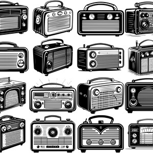 100+ Vintage Radio SVG Bundle,instant Digital Download, PNG, SVG Cut ...
