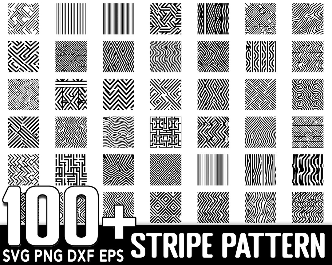 100+ Stripe Pattern SVG Bundle: Seamless Designs (digital Download) - Etsy