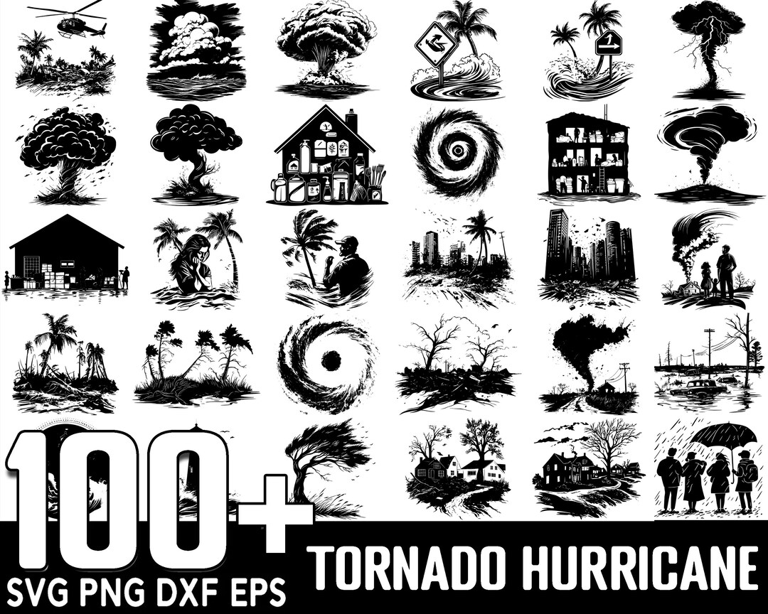 100+ Tornado Hurricane SVG Bundle, Instant Digital Download, PNG, SVG ...