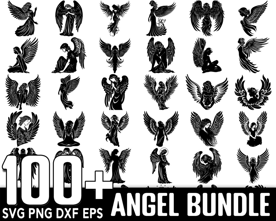 100+ Angel SVG Bundle, Instant Digital Download, PNG, SVG Cut Files - Etsy