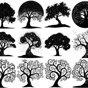 100+ Unique Trees SVG Bundle, Instant Digital Download, PNG, SVG Cut ...