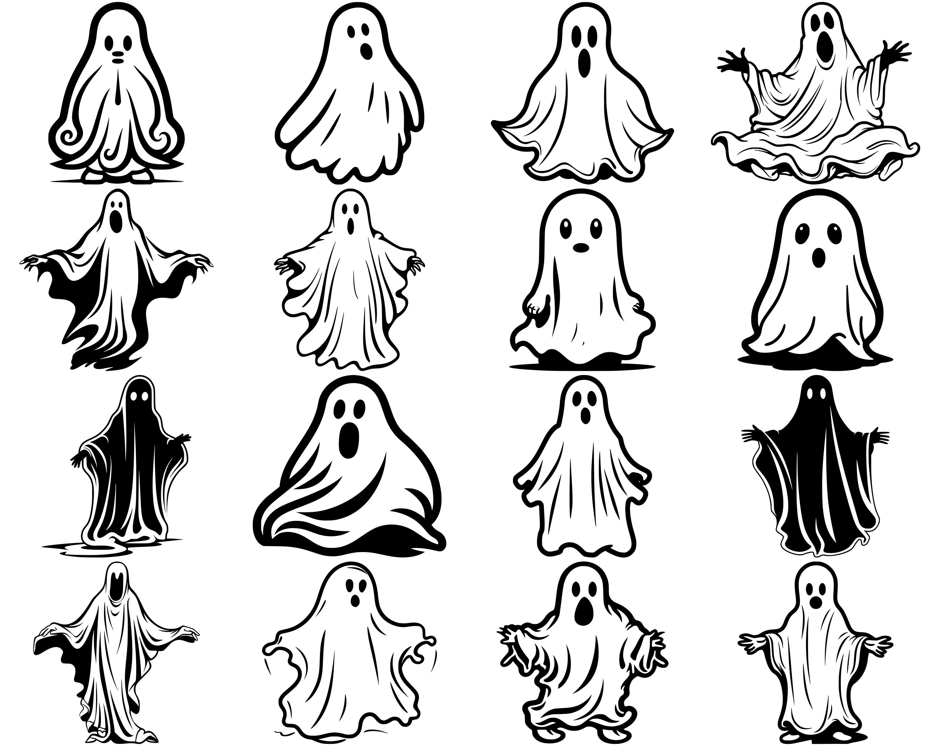 100+ Ghost SVG Bundle, Instant Digital Download, PNG, SVG Cut Files - Etsy