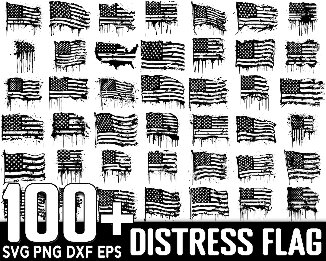 100+ Distress Flag SVG Bundle, Instant Digital Download, PNG, SVG Cut ...