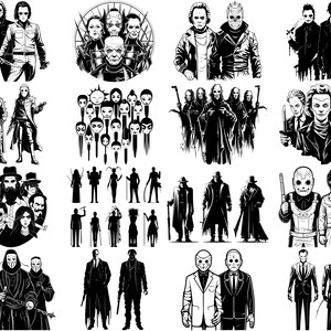 100+ Horror Killers SVG Bundle, Instant Digital Download, PNG, SVG Cut ...