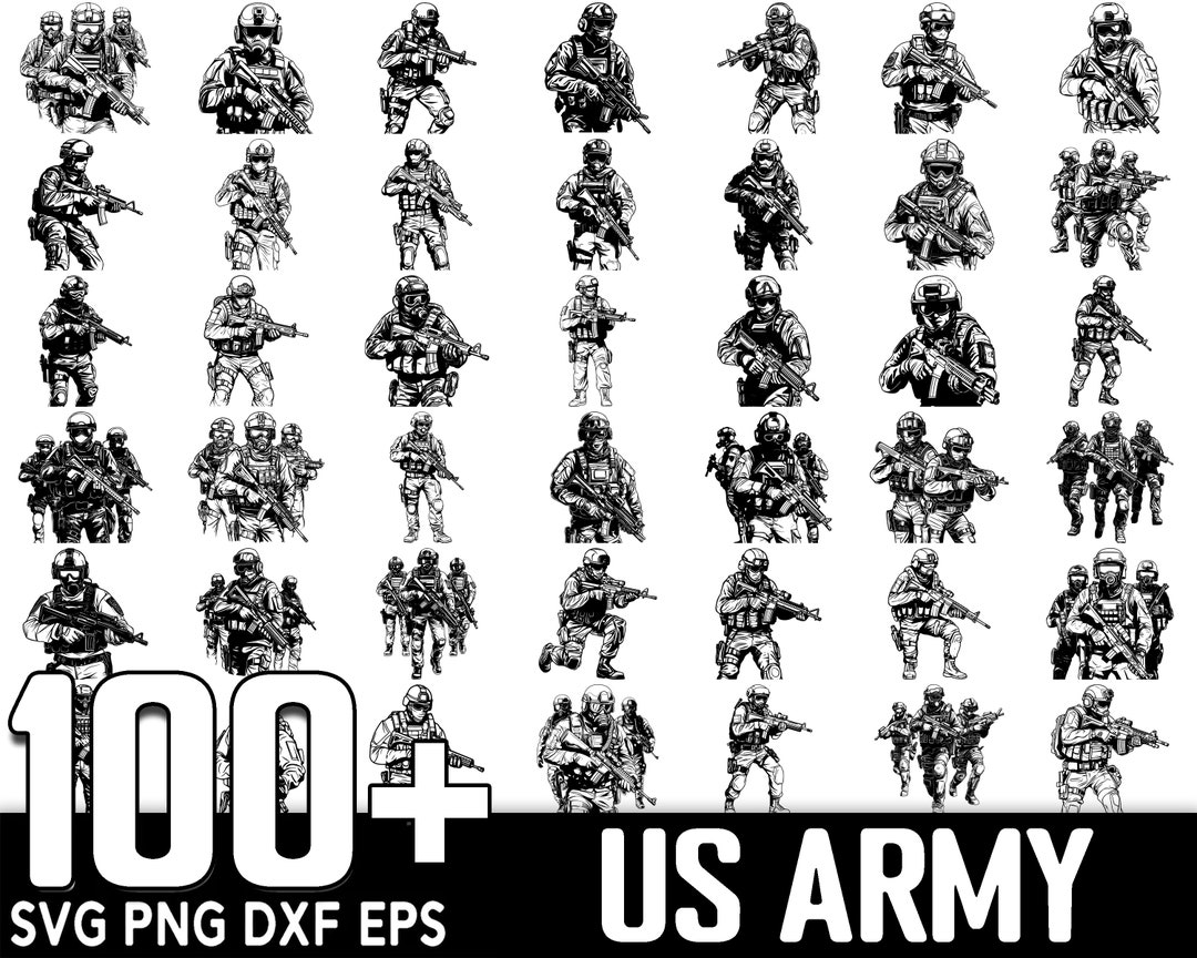 100+ Army Unit SVG Bundle, Instant Digital Download, PNG, SVG Cut Files ...