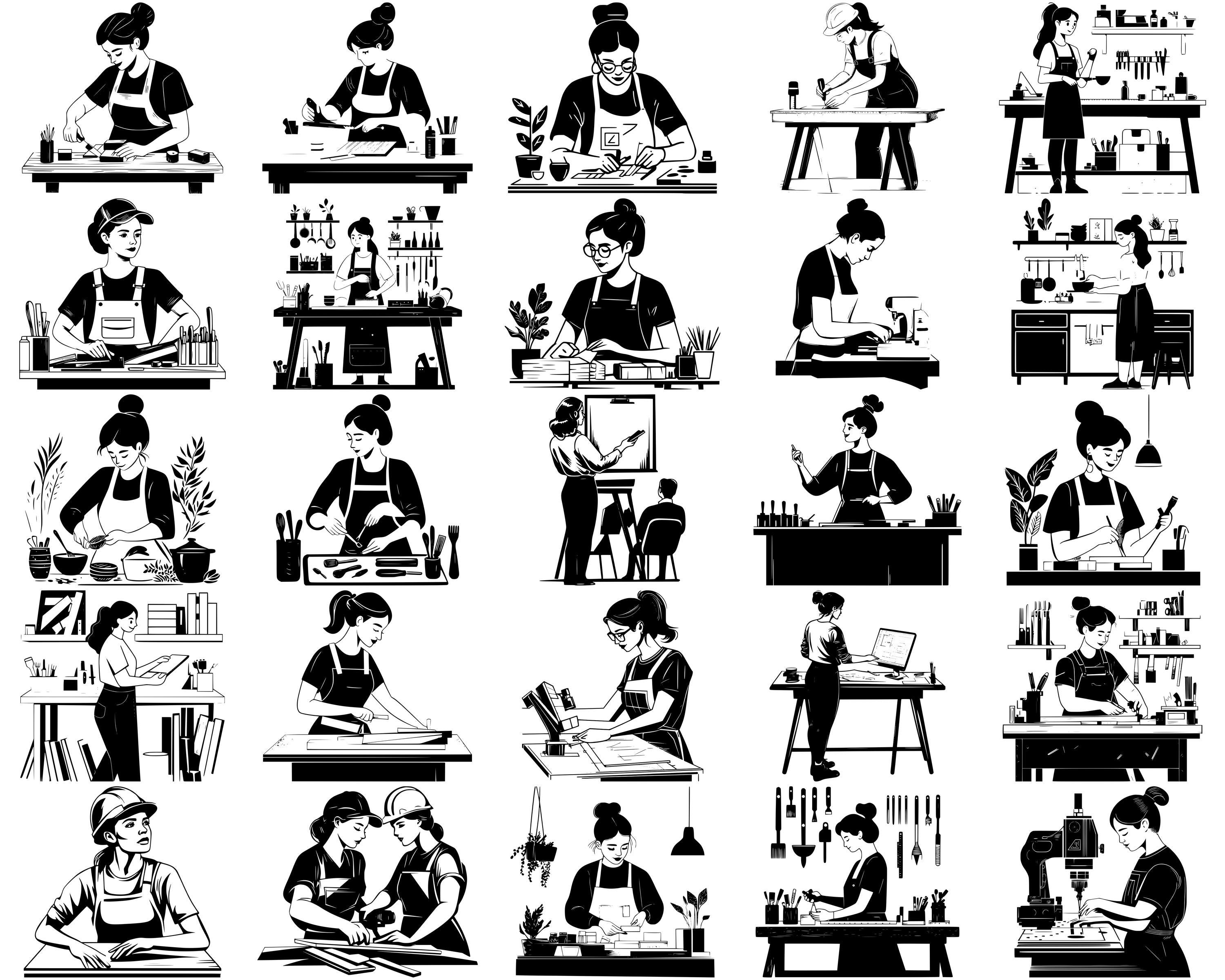 100+ Wood Working Woman SVG Bundle, Instant Digital Download, PNG, SVG ...