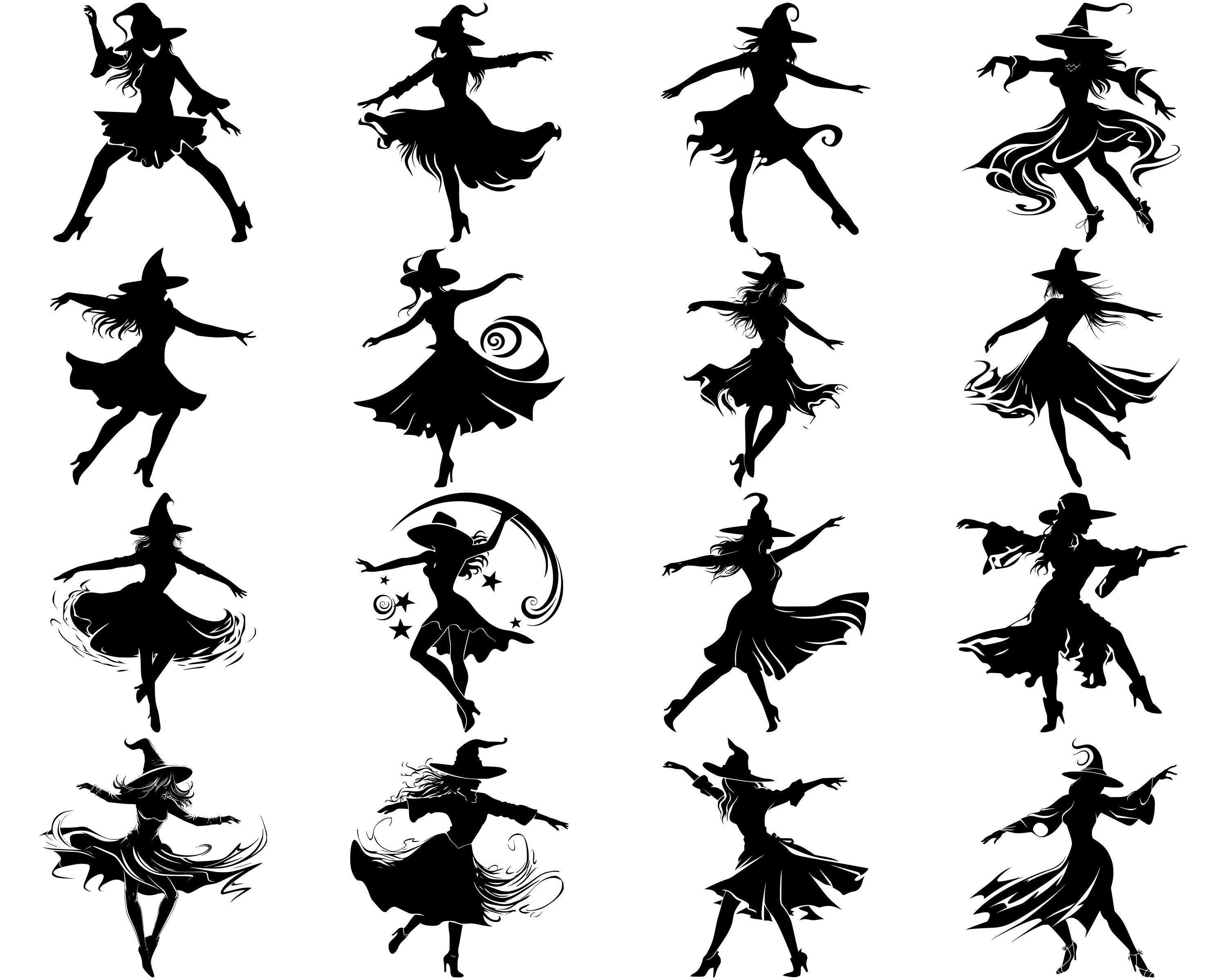 100+ Dancing Witch SVG Bundle, Instant Digital Download, PNG, SVG Cut ...