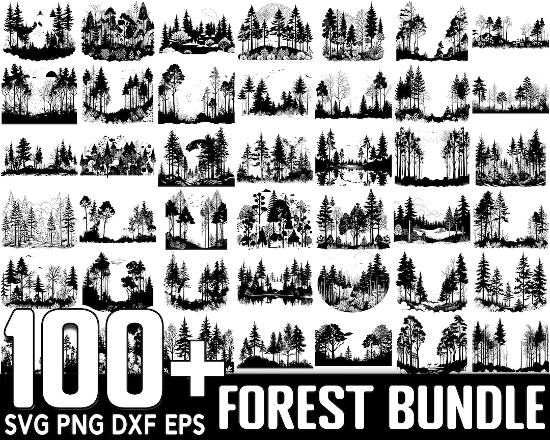 100+ Forest SVG Bundle, Instant Digital Download, PNG, SVG Cut Files - Etsy