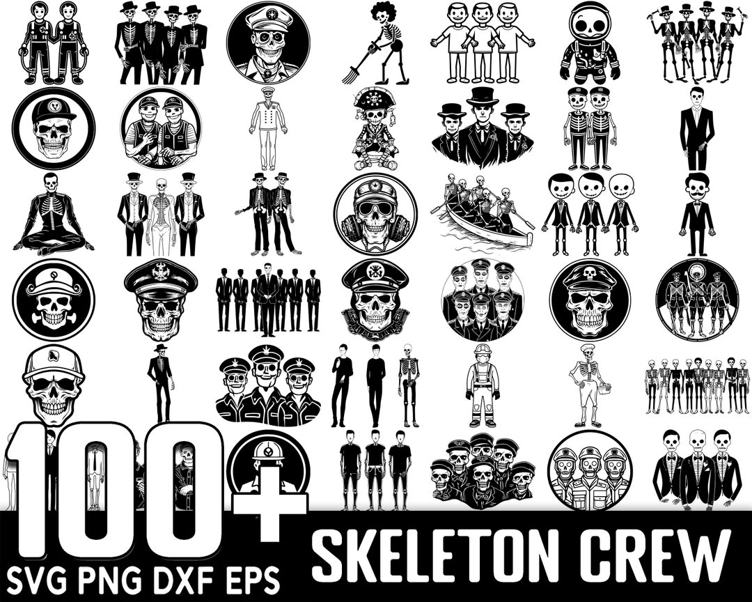 100+ Skeleton Crew SVG Bundle,instant Digital Download, PNG, SVG Cut ...
