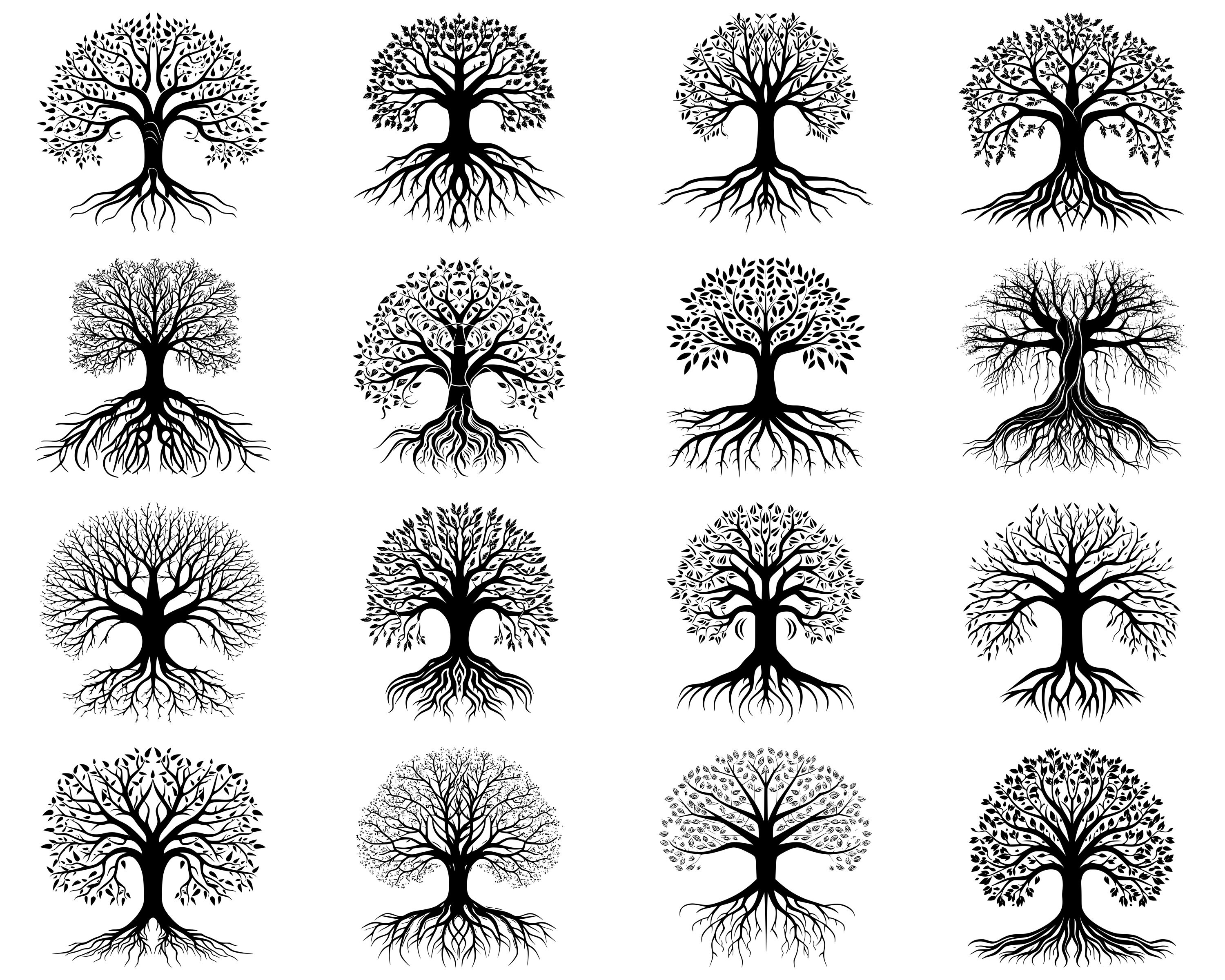 100+ Tree With Roots SVG Bundle, Instant Digital Download, PNG, SVG Cut ...