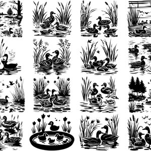 100+ Duck Pond SVG Bundle,instant Digital Download, PNG, SVG Cut Files ...