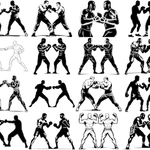 100+ Boxing Players SVG Bundle, Instant Digital Download, PNG, SVG Cut ...