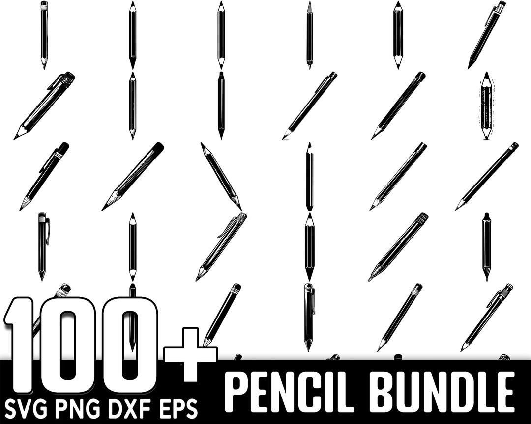 100+ Pencil SVG Bundle, Instant Digital Download, PNG, SVG Cut Files - Etsy