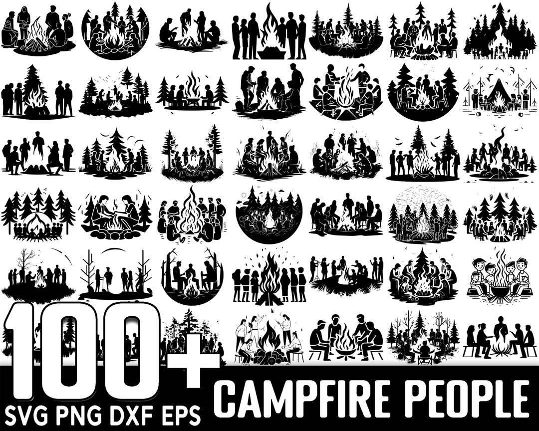 100+ Campfire People SVG Bundle, Instant Digital Download, PNG, SVG Cut Files - Etsy