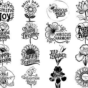 100+ Flower Quotes SVG Bundle, Instant Digital Download, PNG, SVG Cut ...