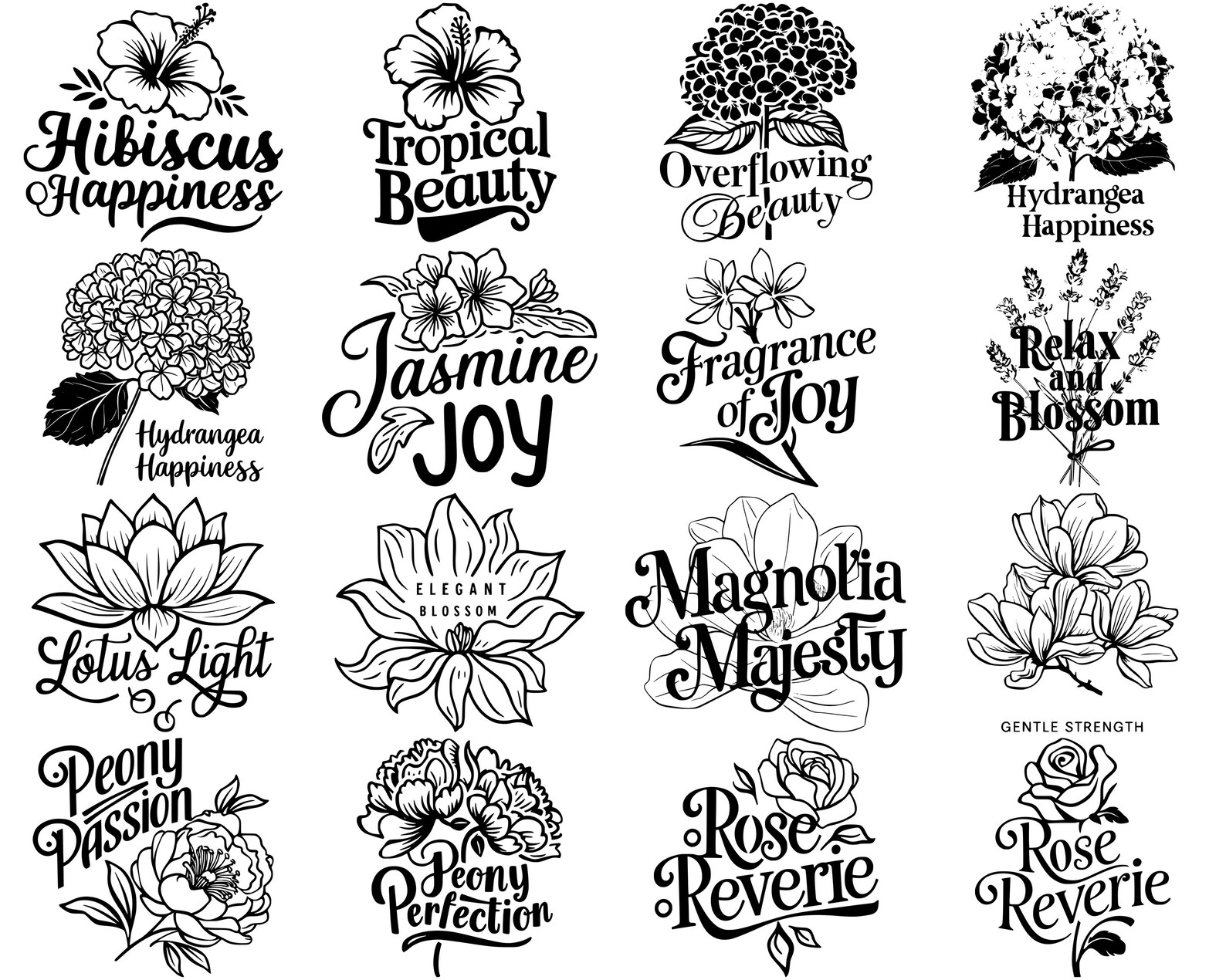100+ Flower Quotes SVG Bundle, Instant Digital Download, PNG, SVG Cut ...