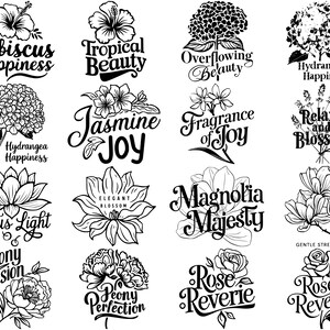 100+ Flower Quotes SVG Bundle, Instant Digital Download, PNG, SVG Cut ...