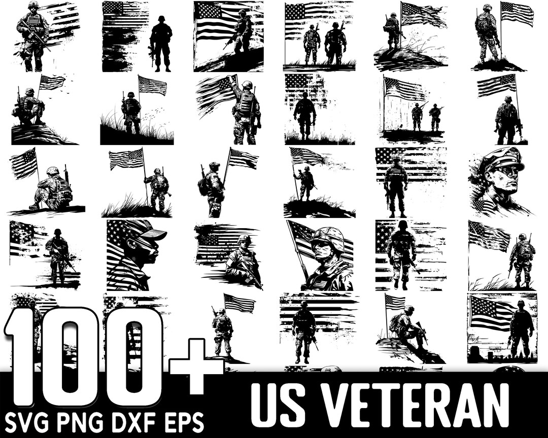 100 Veteran SVG Bundle, Instant Digital Download, PNG, SVG Cut Files - Etsy