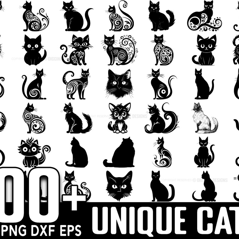 Cat Svg - Etsy