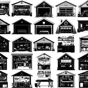 100 Garage Scene SVG Bundle, Instant Digital Download, PNG, SVG Cut ...