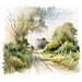 Set of 21 Country Lane Watercolor Clipart Country Lane Clip - Etsy