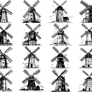 100+ Windmill SVG Bundle, Instant Digital Download, PNG, SVG Cut Files ...