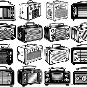 100+ Vintage Radio SVG Bundle,instant Digital Download, PNG, SVG Cut ...