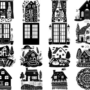 100 Cozy Cottage SVG Bundle, Instant Digital Download, PNG, SVG Cut ...