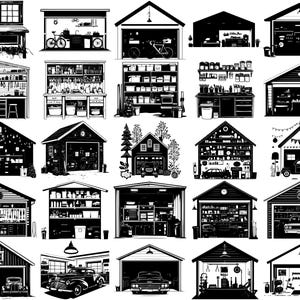 100 Garage Scene SVG Bundle, Instant Digital Download, PNG, SVG Cut ...