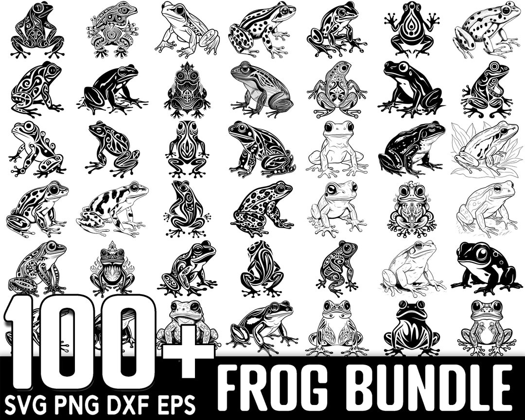 100+ Frog SVG Bundle, Instant Digital Download, PNG, SVG Cut Files - Etsy
